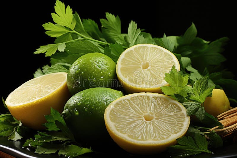 Top View of Lemon Tree with Lemons Isolated on White Stock Illustration ...