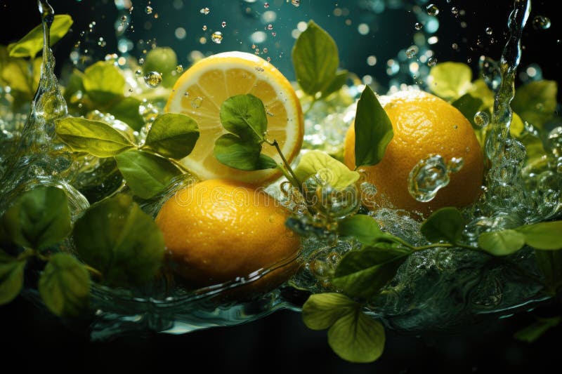 Top View of Lemon Tree with Lemons Isolated on White Stock Illustration ...
