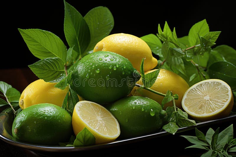 Top View of Lemon Tree with Lemons Isolated on White Stock Illustration ...