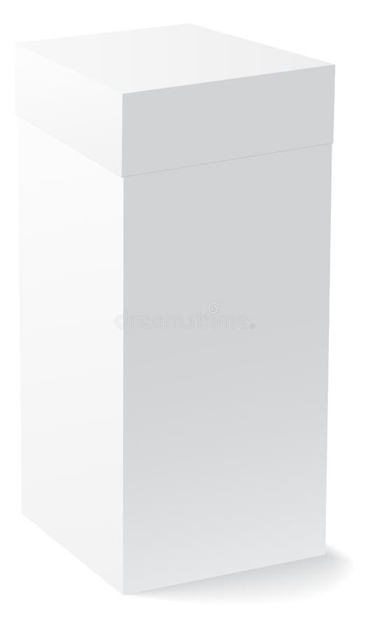 White Box with Shadow on White Background Stock Vector - Illustration ...