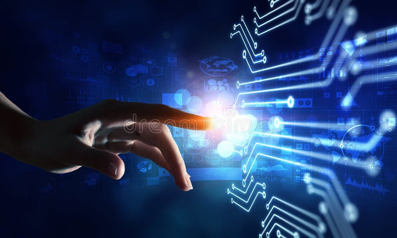 Creating the technology stock photo. Image of select - 117786466