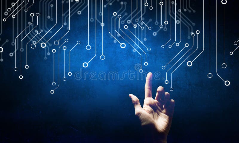 Creating the technology stock photo. Image of concept - 129975044