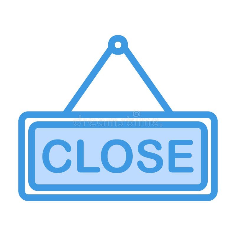 Close Icon in Blue Style for Any Projects Stock Vector - Illustration ...