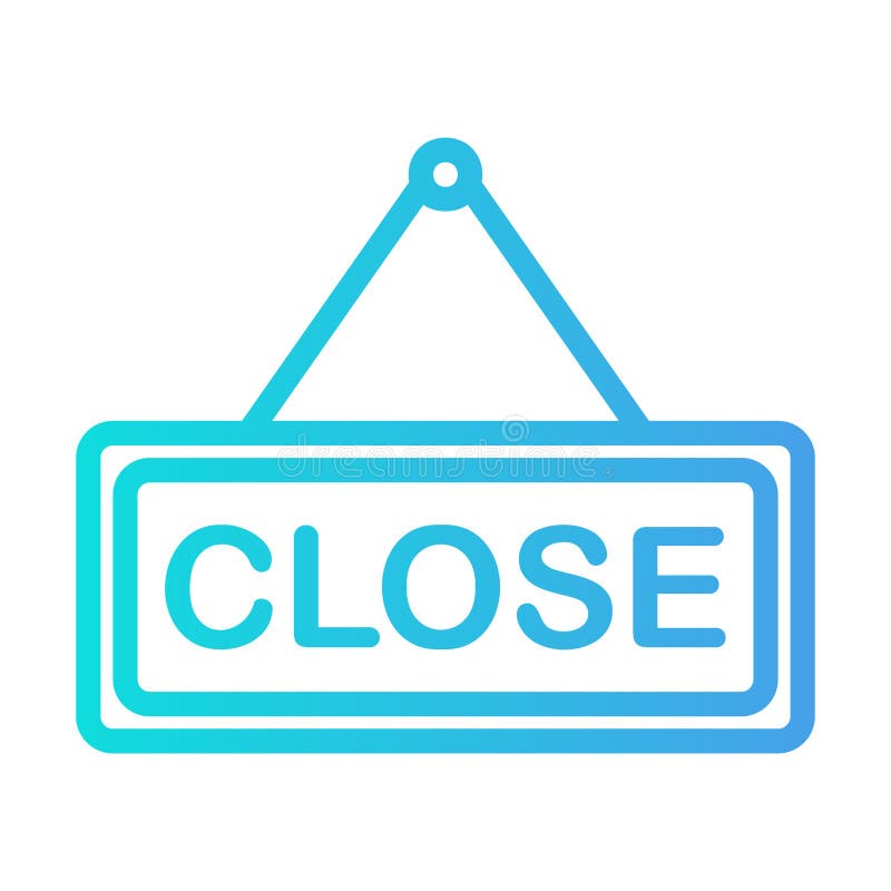 Close Icon in Gradient Style for Any Projects Stock Vector ...