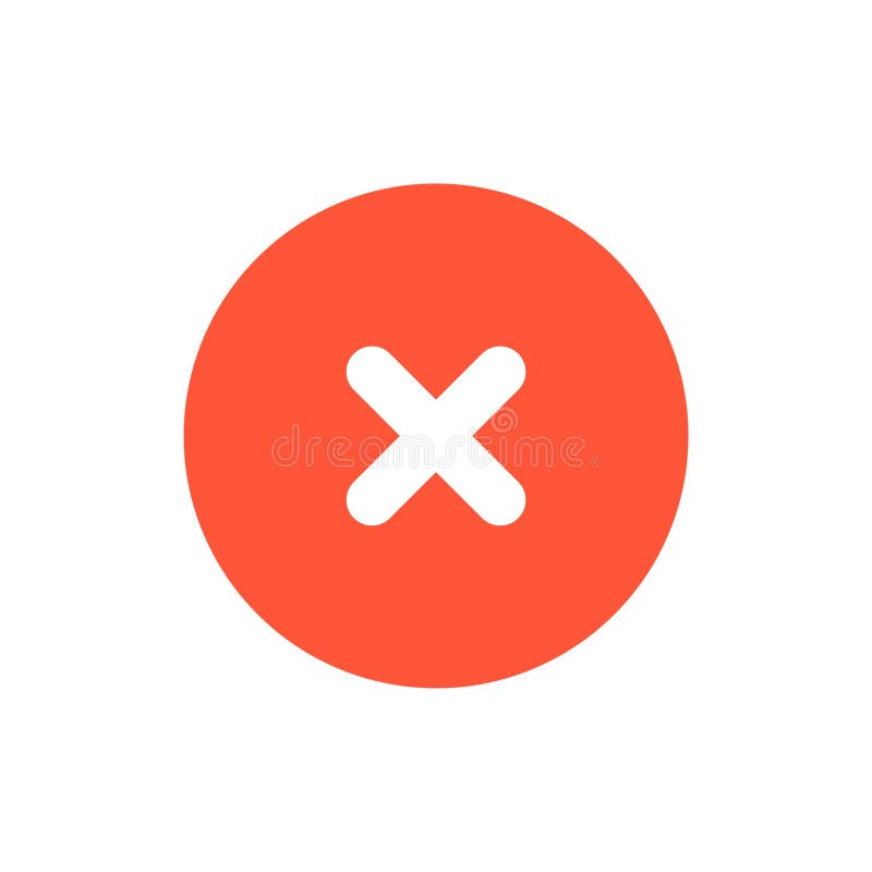Close Button Vector Icon. X Close Button Symbol, Delete Cross In Circle ...