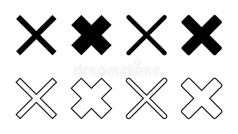 Close Icon . Delete Icon Vector. Cross Sign Stock Vector - Illustration ...