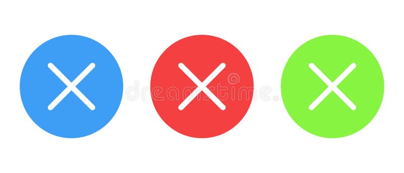 Close Icon Set Illustration. Delete Sign and Symbol Stock Vector ...