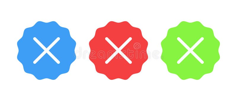 Close Icon Set Illustration. Delete Sign and Symbol Stock Vector ...