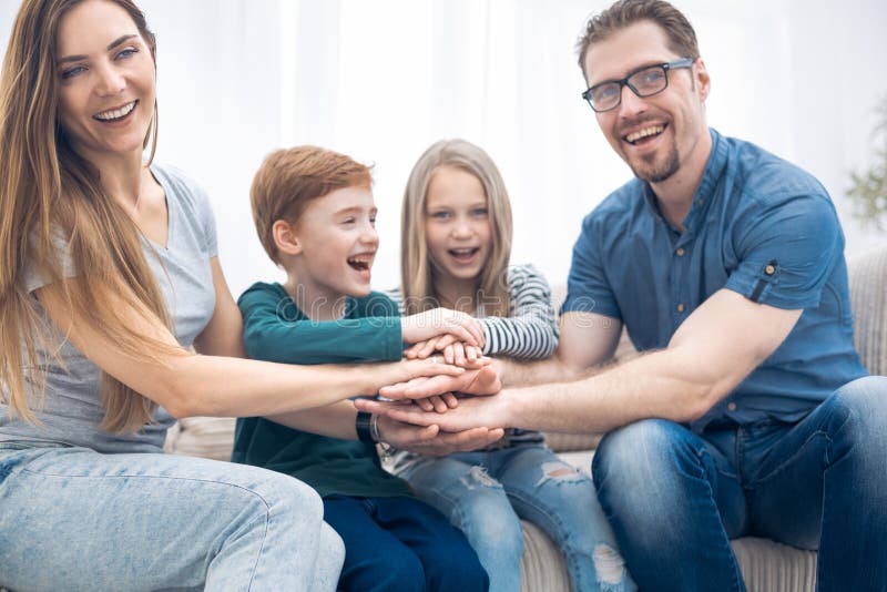 Close-knit Family Showing Their Unity Stock Image - Image of connection ...