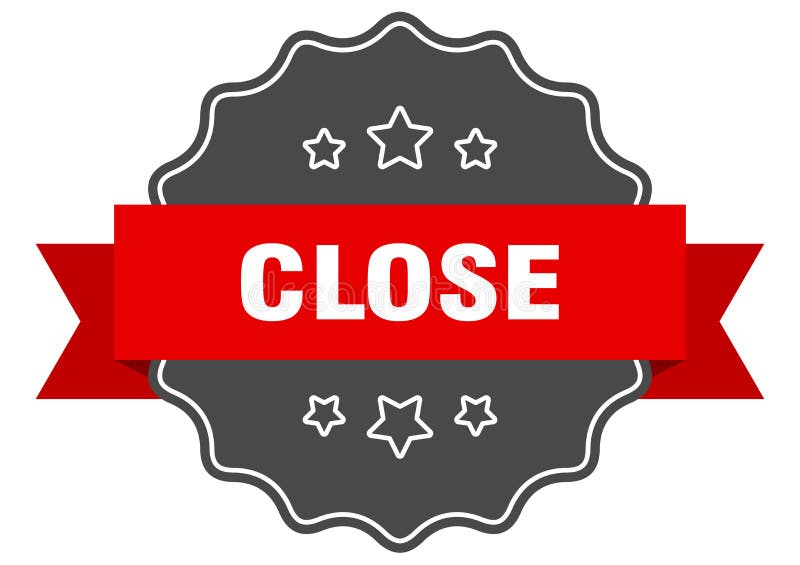 Close label stock vector. Illustration of grey, seal - 160026155