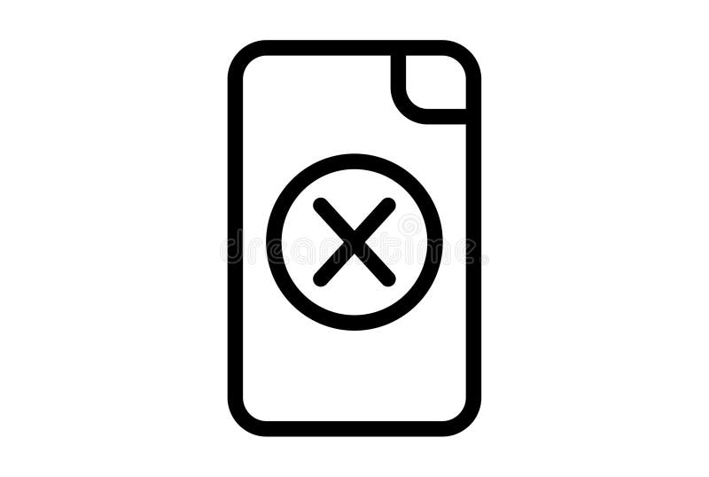 Close 11 Line Icon Error App Symbol Black X Web Sign Stock Illustration ...