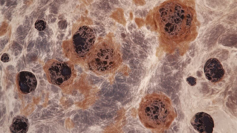 Close Look at Cellular Structures Under Microscope Stock Photo - Image ...