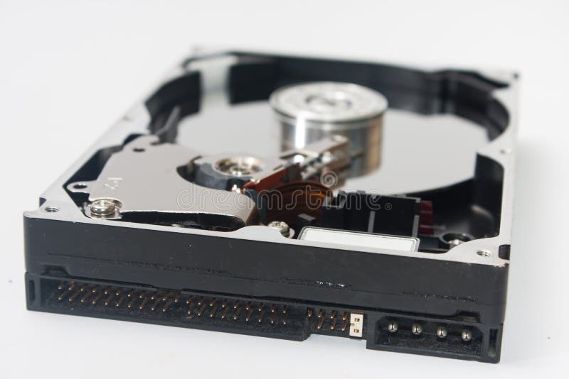 Close Look at the Old Open Hard Disk Stock Image - Image of closeup ...