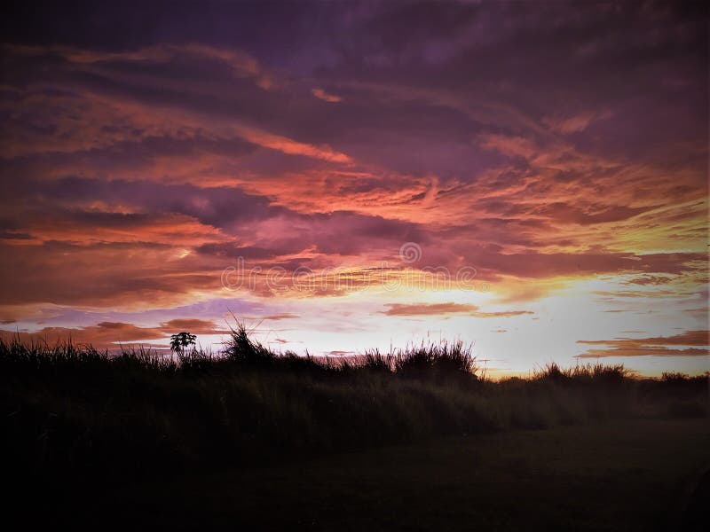 A Close Look at the Sky in the Evening Stock Image - Image of sunset ...