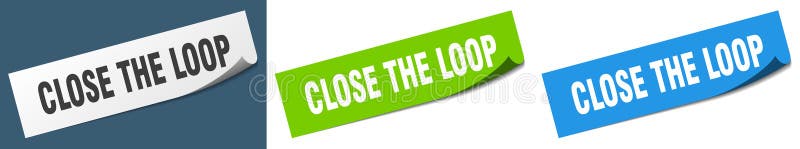 Close the loop stock vector. Illustration of banner - 124321030