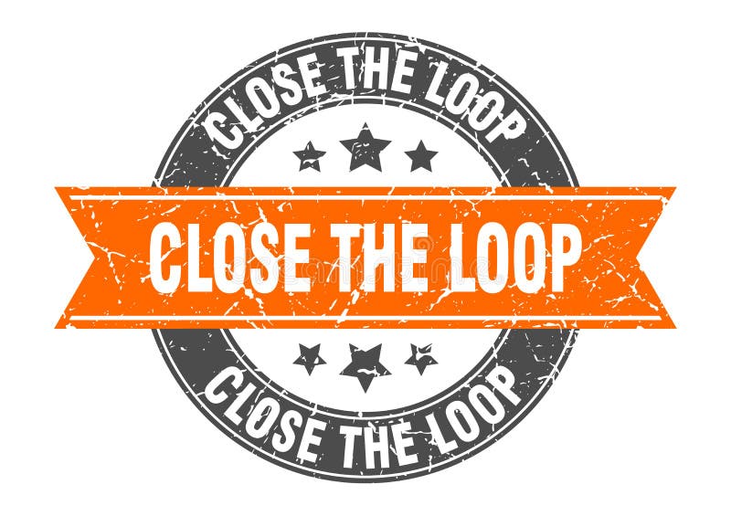 Close the loop stamp stock vector. Illustration of black - 196579248