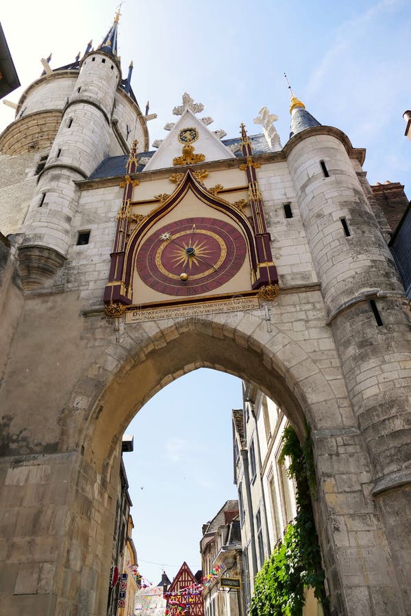 The Old Gate of Paris in Auxerre Stock Photo - Image of historic ...