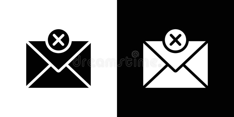 Close Mail Icon Logo Set Vector Stock Vector - Illustration of open ...