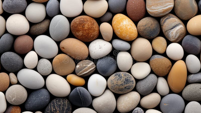 Close pebbles texture stock illustration. Illustration of serene ...