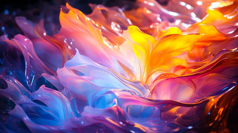 Close and Personal with Hyperrealistic Iridescent Background Stock ...