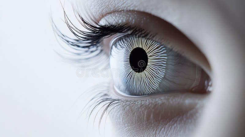 Close View of a Human Eye Showcasing Detailed Iris Patterns and ...