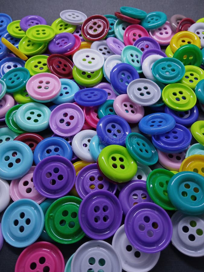 Close Photo of a Button Made of Plastic Clothes Stock Photo - Image of ...