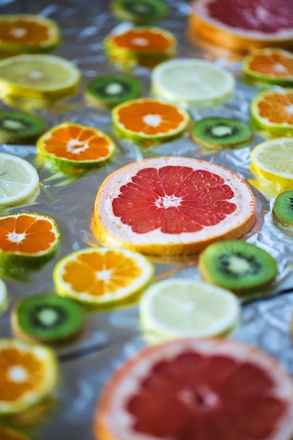 Close Photo of Fruit Cut into Round Pieces Stock Photo - Image of ...