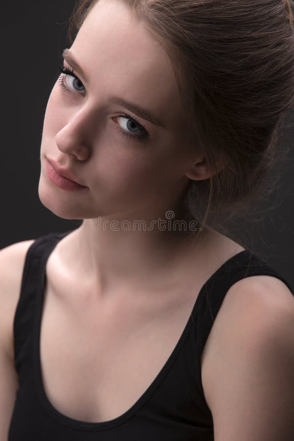 Portrait Middle Up of a Girl Stock Image - Image of adult, model: 60520341