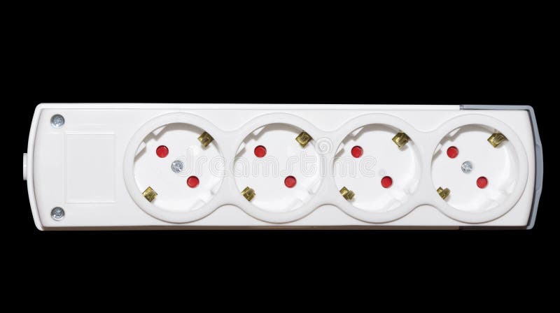 Close of Power Extension Block with 220v Multiple Socket Stock Photo ...