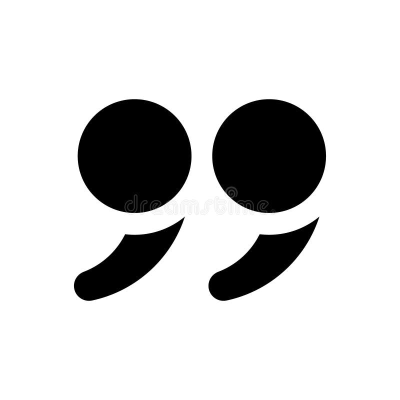 Quote Icon. Quotemark Outline, Speech Marks, Inverted Commas, Blank ...