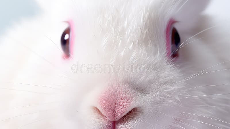 Close rabbit white stock illustration. Illustration of creature - 368438173