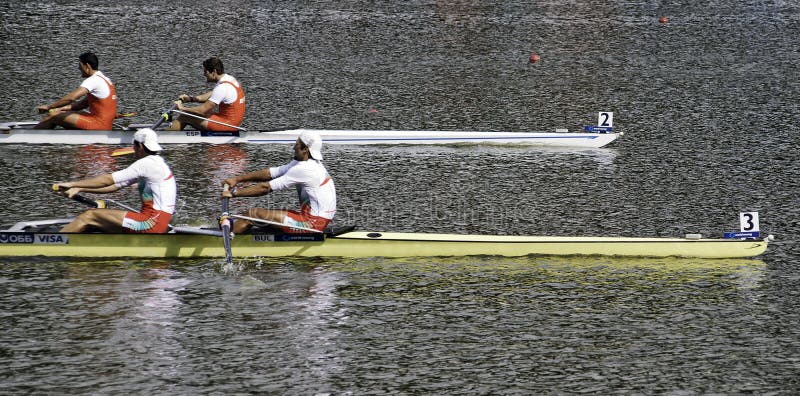Close Up of Men S Rowing Team Stock Image - Image of watersports, oars ...