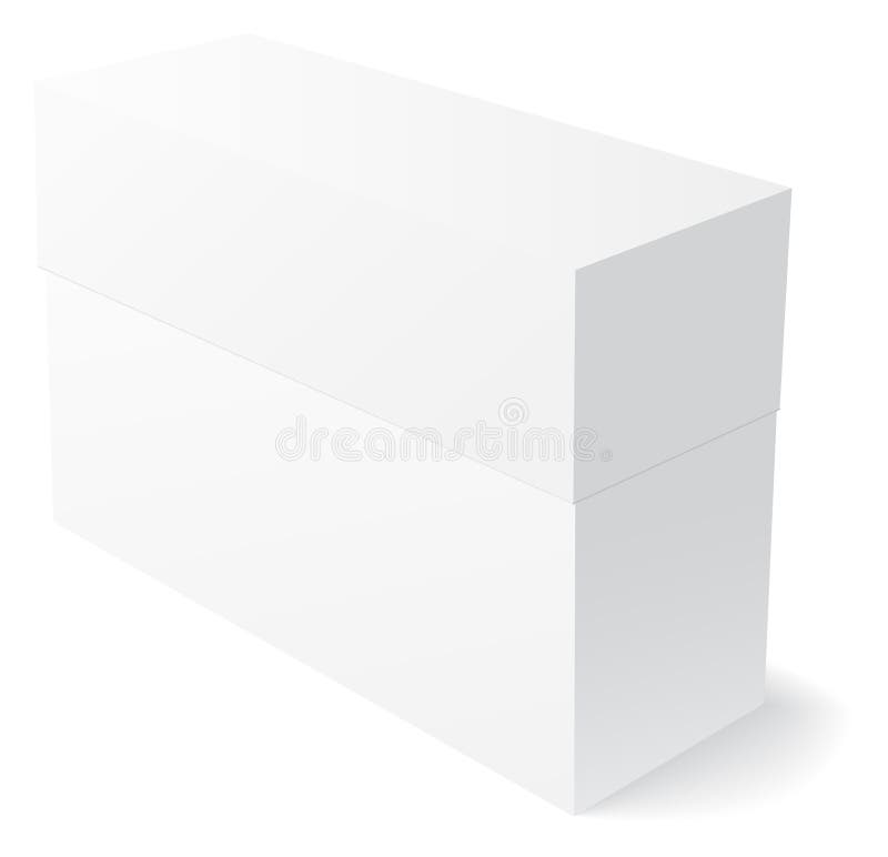 White Box with Shadow on White Background Stock Vector - Illustration ...