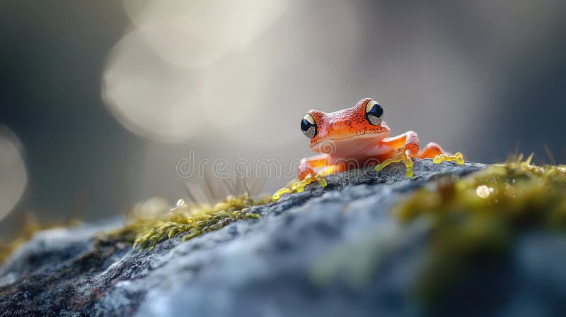 Close red eft stock illustration. Illustration of details - 375728926