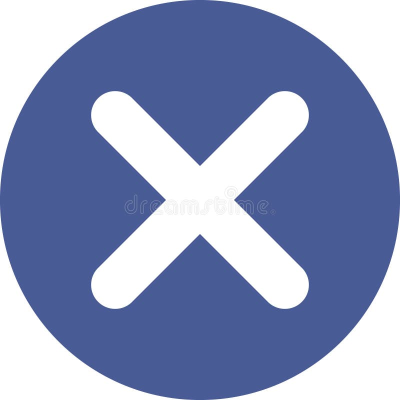 Close or Remove Icon. Simple Blue Icon in Flat Style Stock Vector ...