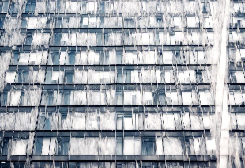 Close S Windows Reflecting Office Glass White Cladding Facade ...