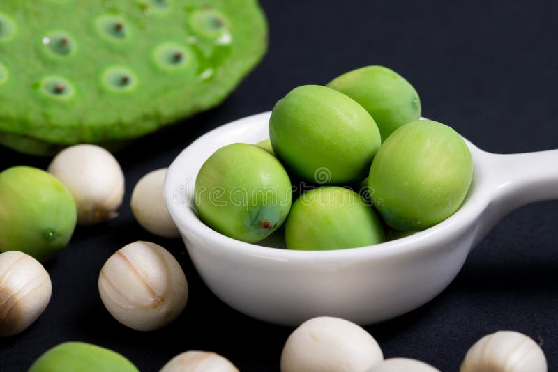 Fresh lotus and lotus seed stock photo. Image of seedpod - 222159772