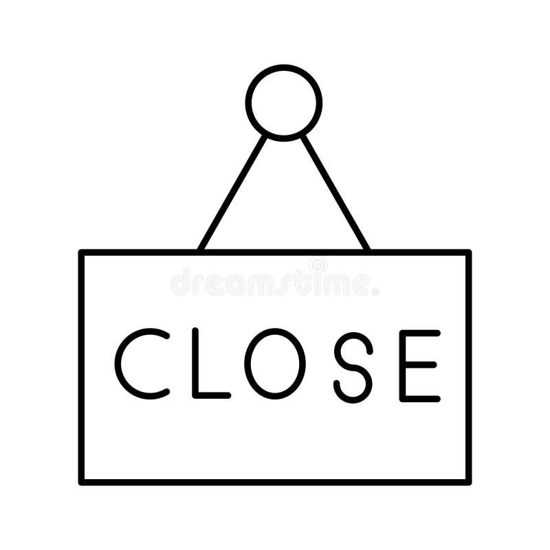 Close Shop Vector Icon Which Can Easily Modify or Edit Stock Vector ...