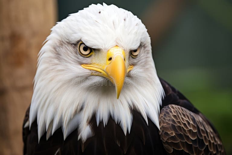 Close-shot of a Bald Eagle Staring Intensely Stock Photo - Image of ...