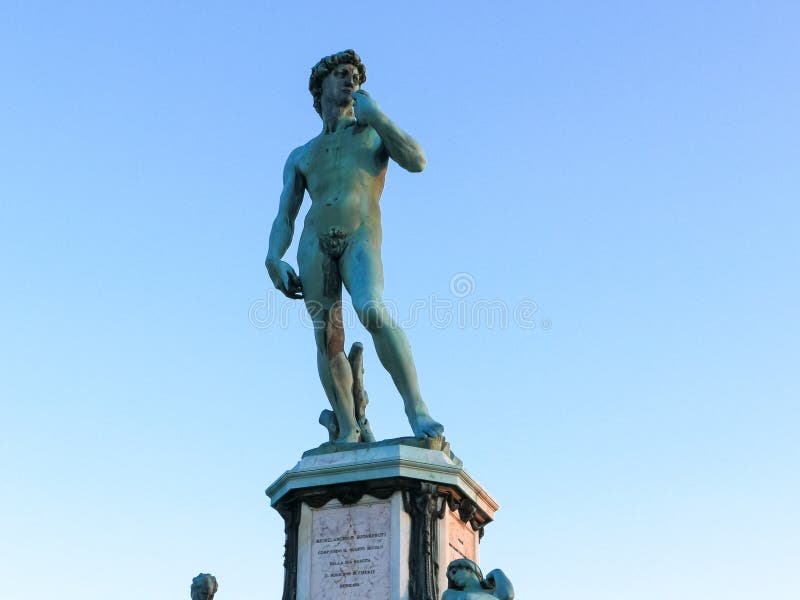Close Shot of the Bronze Statue of David, Florence Stock Photo - Image ...
