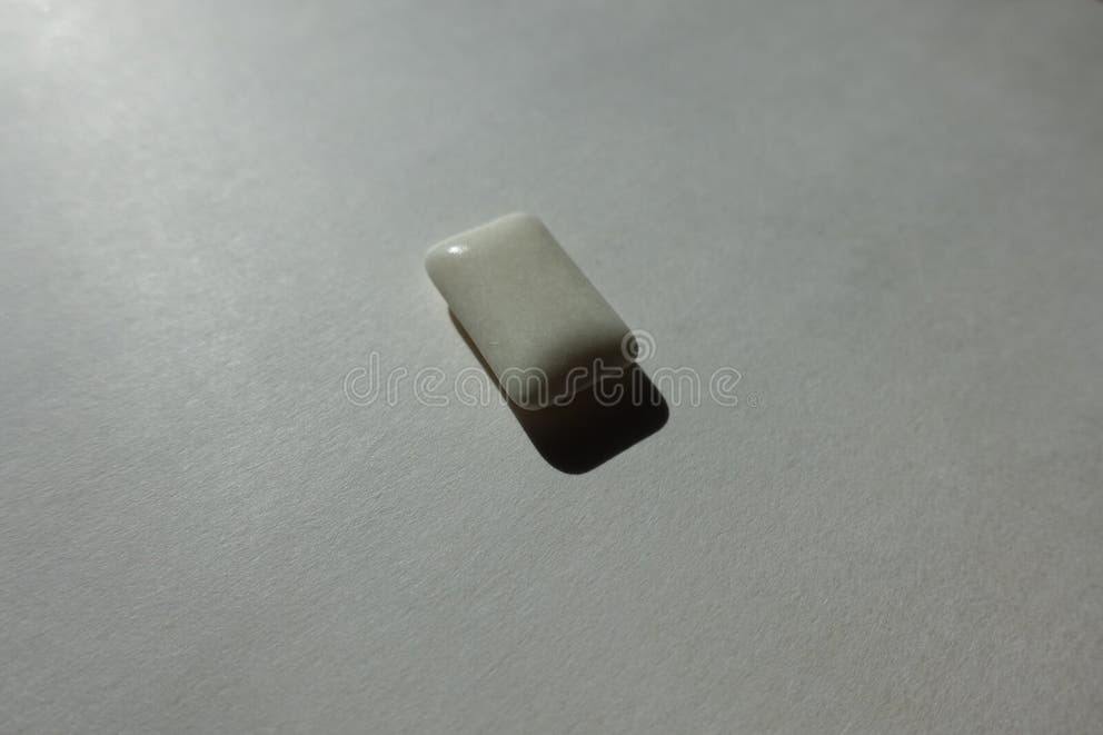 Close Shot of One White Piece of Chewing Gum Stock Image - Image of ...
