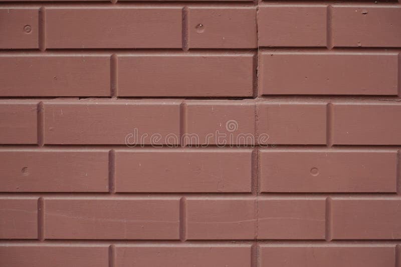 Close Shot of Reddish Brown Brick Veneer Wall Stock Image - Image of ...
