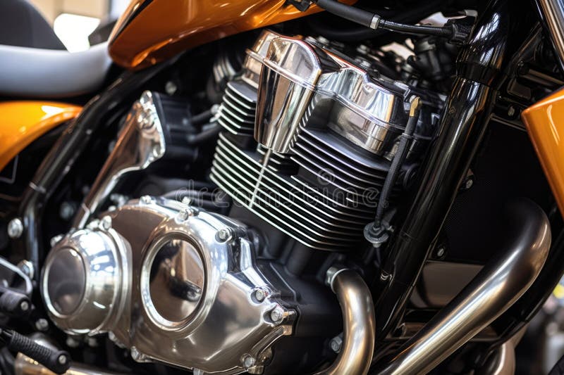 A Close Shot of a Super Sports Bike Engine Stock Photo - Image of ...