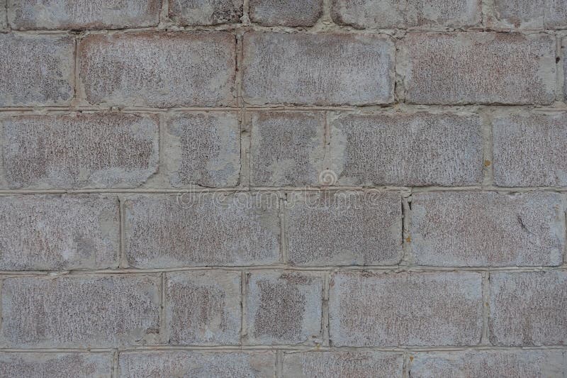 Close Shot of White-washed Wall Made of Concrete Masonry Units Stock ...