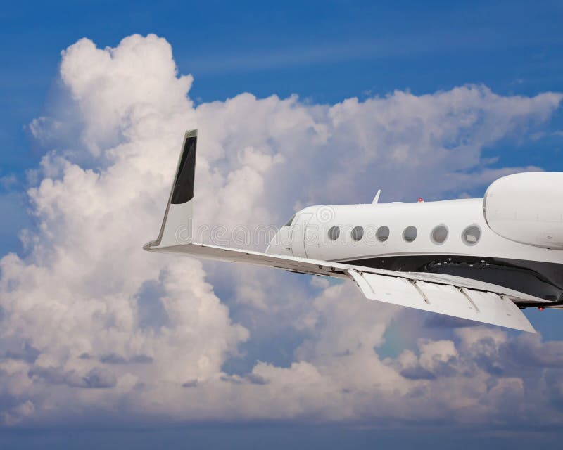 Close Side View of a Private Jet Stock Photo - Image of private ...