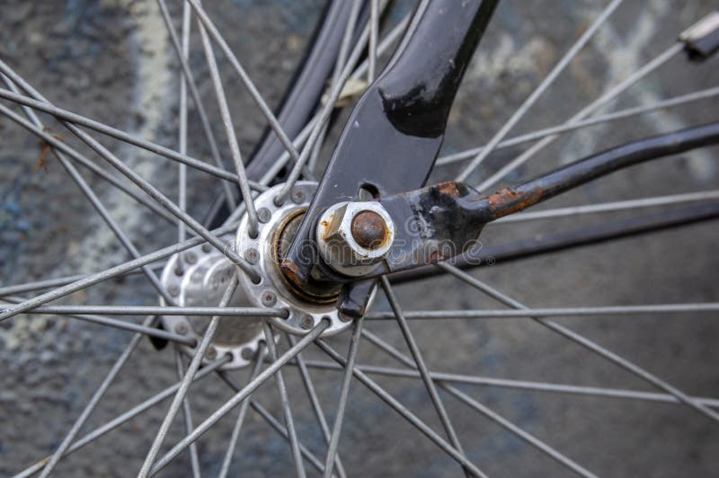 Close of Spokes on a Wheel on a Bicycle Stock Image - Image of street ...
