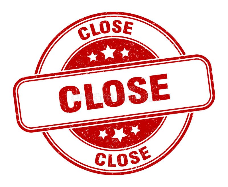 Close Stamp. Close Round Grunge Sign Stock Vector - Illustration of ...