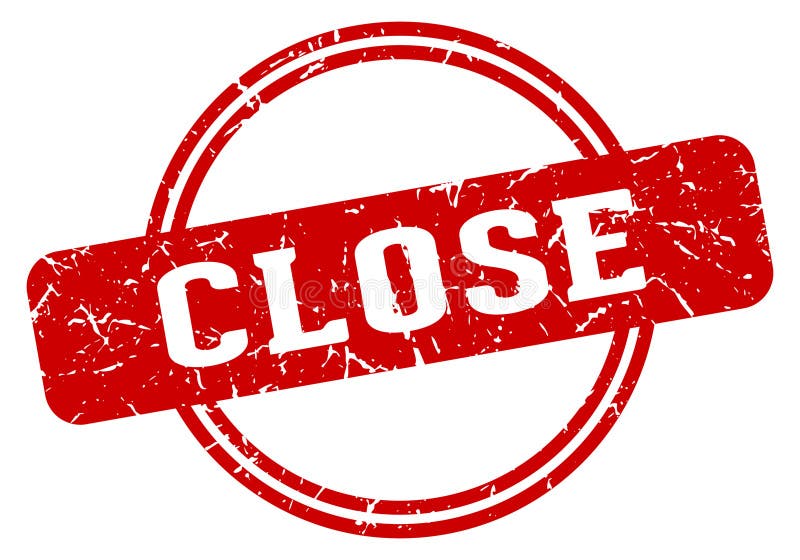 Close stamp stock vector. Illustration of isolated, round - 349492748