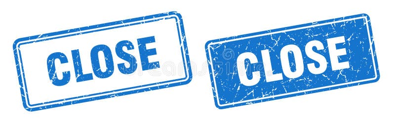 Close Stamp Set. Close Square Grunge Sign Stock Vector - Illustration ...