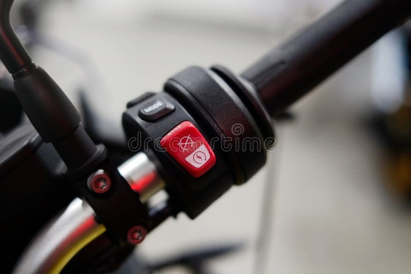Close Up Start,stop,mode Switch Button of Motorcycle Stock Photo ...